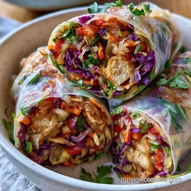 Vegan Salad Rice Paper Rolls in 25 Min - Top Slow Cookers